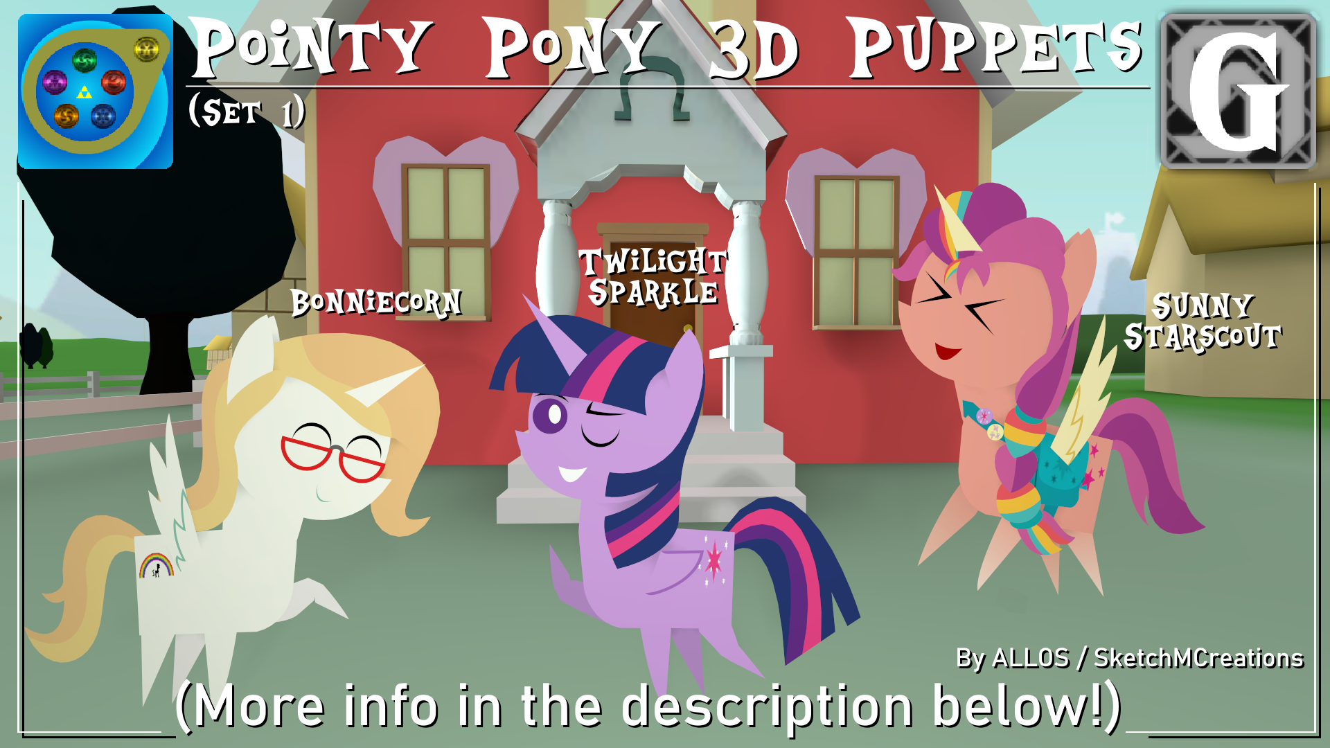 Model - Pointy Pony 3D Puppets (Set 1) by SketchMCreations on DeviantArt