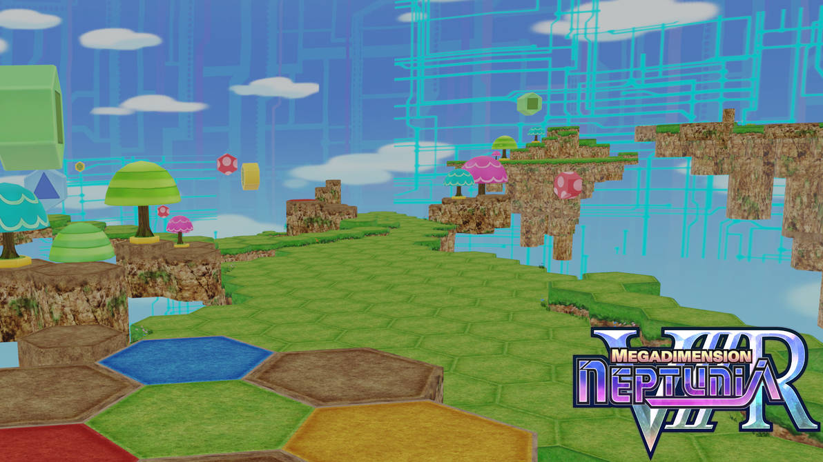 [Blender] Hex Grasslands Neptunia VIIR by Sebxque on DeviantArt