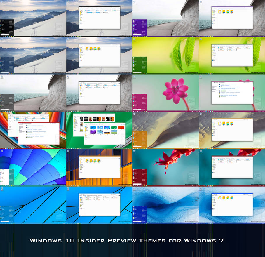 Windows 10 Insider Preview Themes for Windows 7 by waleed123760 on ...