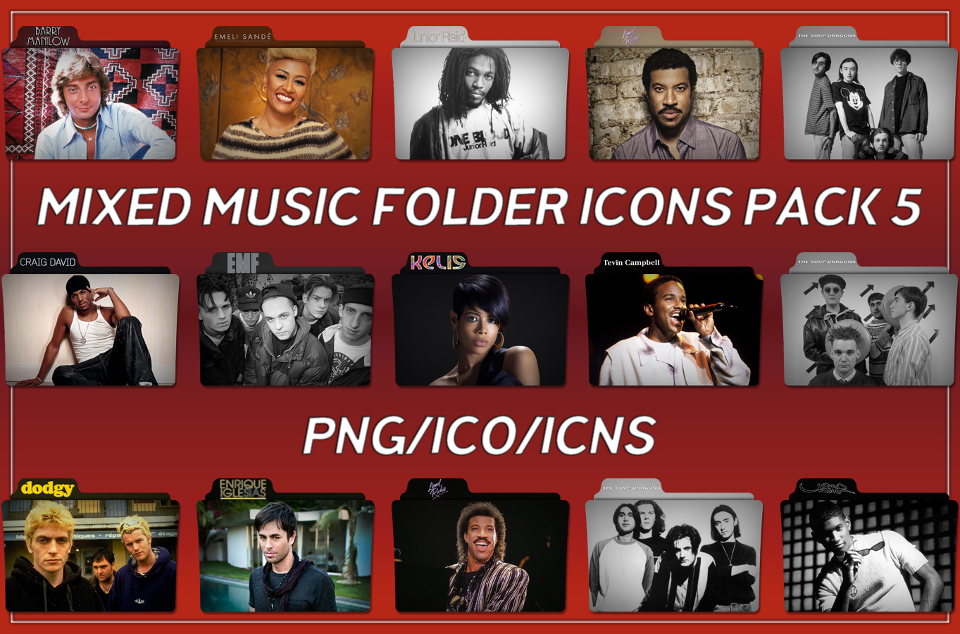 Mixed Music Folder Icons pack 5 by ChrisNeville32 on DeviantArt
