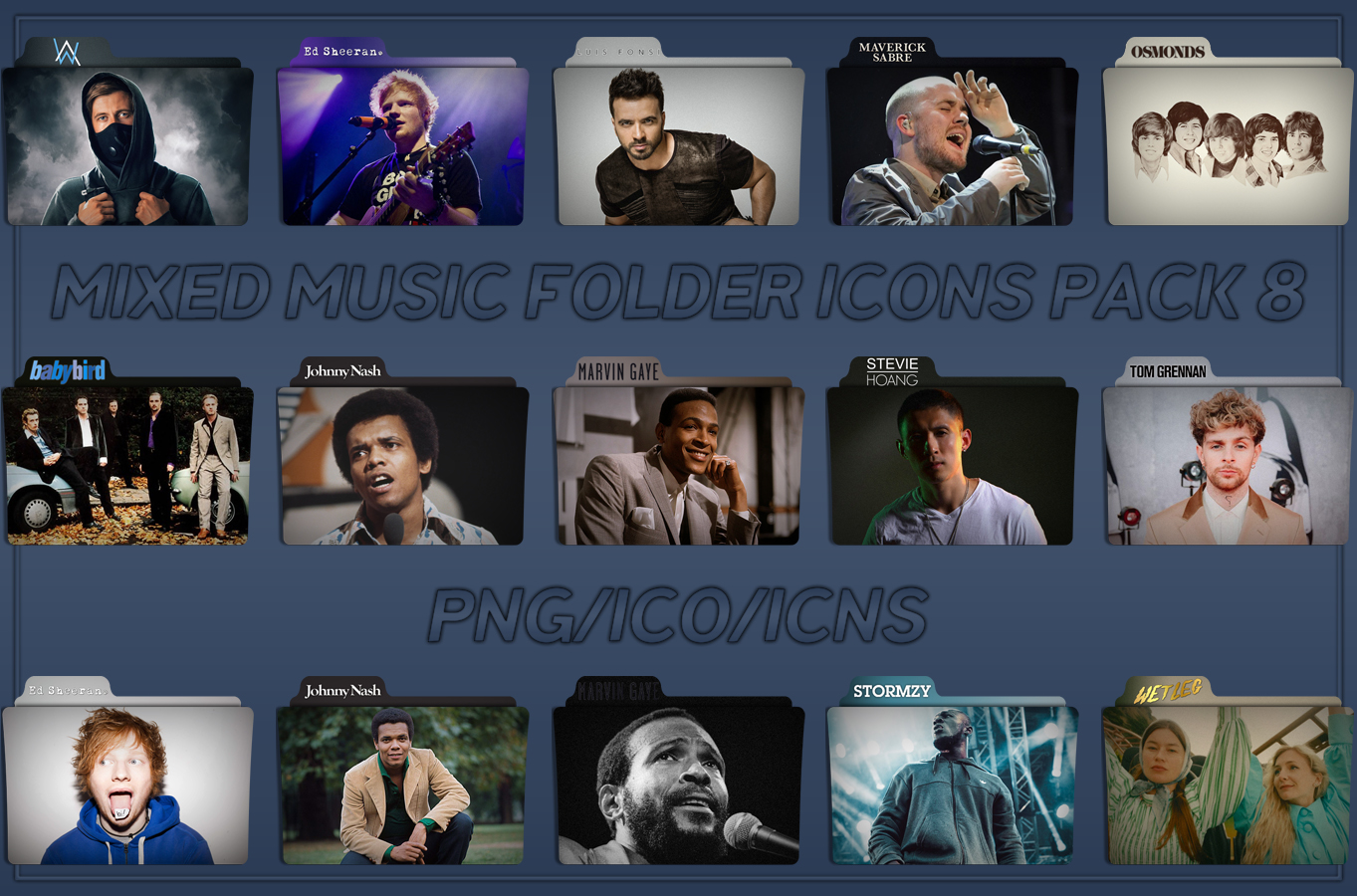 Mixed Music Folder Icons pack 8 by ChrisNeville32 on DeviantArt