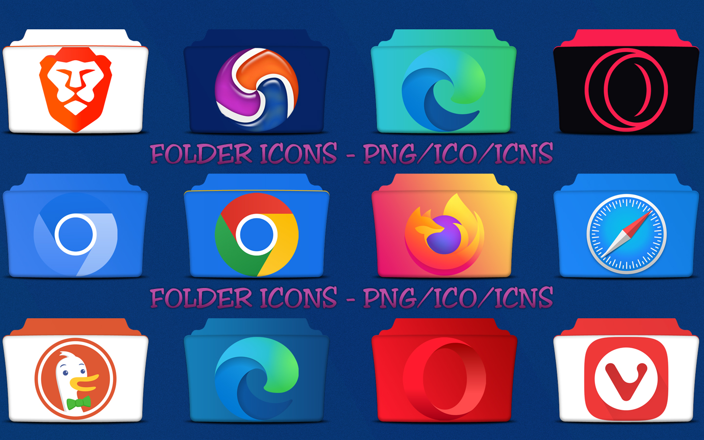 Web Browsers Folder Icons pack by ChrisNeville32 on DeviantArt