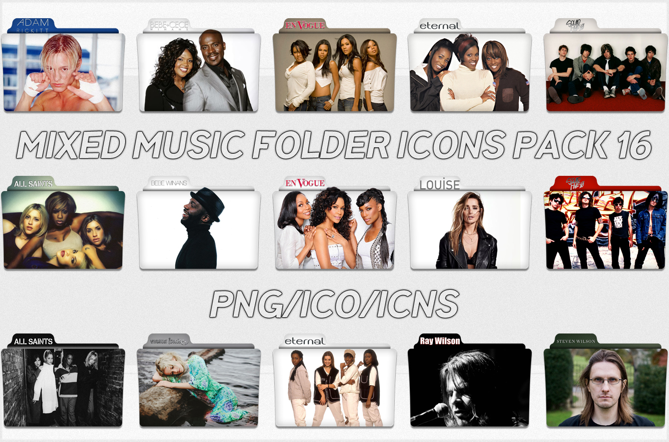 Mixed Music Folder Icons pack 16 by ChrisNeville32 on DeviantArt