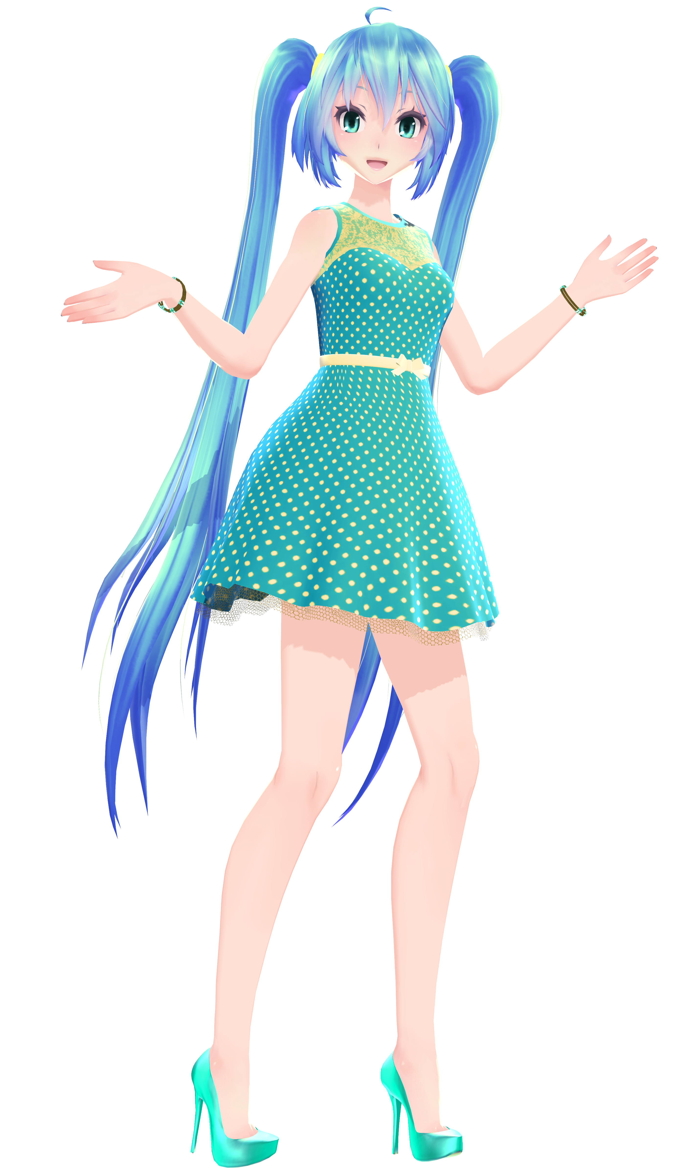 [MMD DL Closed] TDA Cyan Dress Miku by Mario-and-Sonic-Guy on DeviantArt