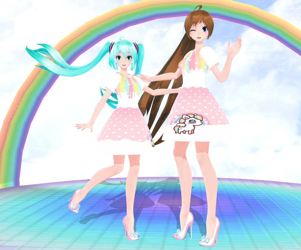 [MMD DL] TDA + WYKP Pastel Dress Miku and Amy by Mario-and-Sonic-Guy on ...