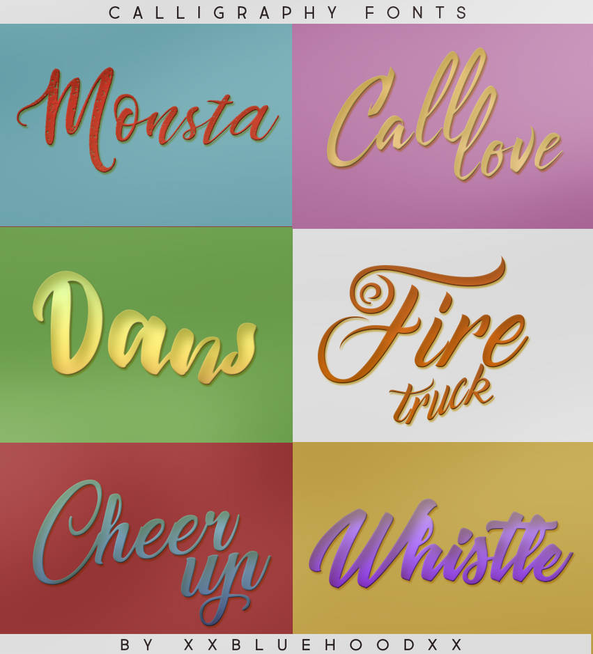 Calligraphy Fonts Pack by xXBlueHoodXx on DeviantArt