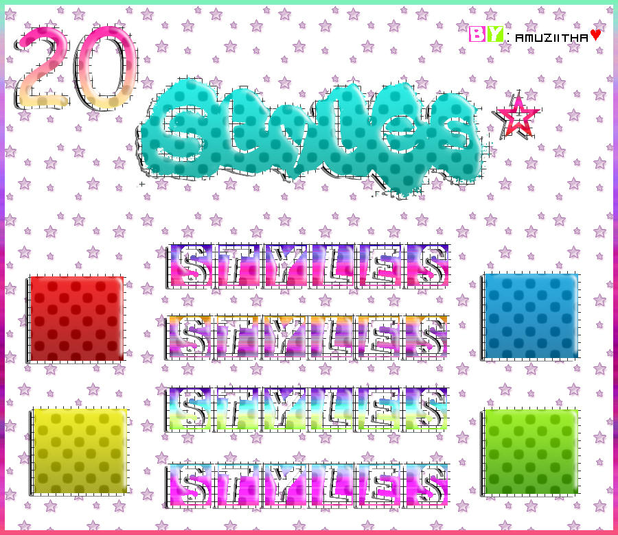 20 Styles by AmuziiTha on DeviantArt