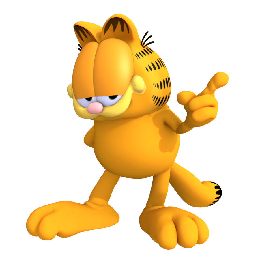 Garfield Render (+ Model Download) by AbsurdBartholomew on DeviantArt