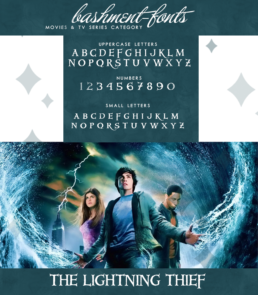 FONT 9 - THE LIGHTNING THIEF by Bashment-Fonts on DeviantArt