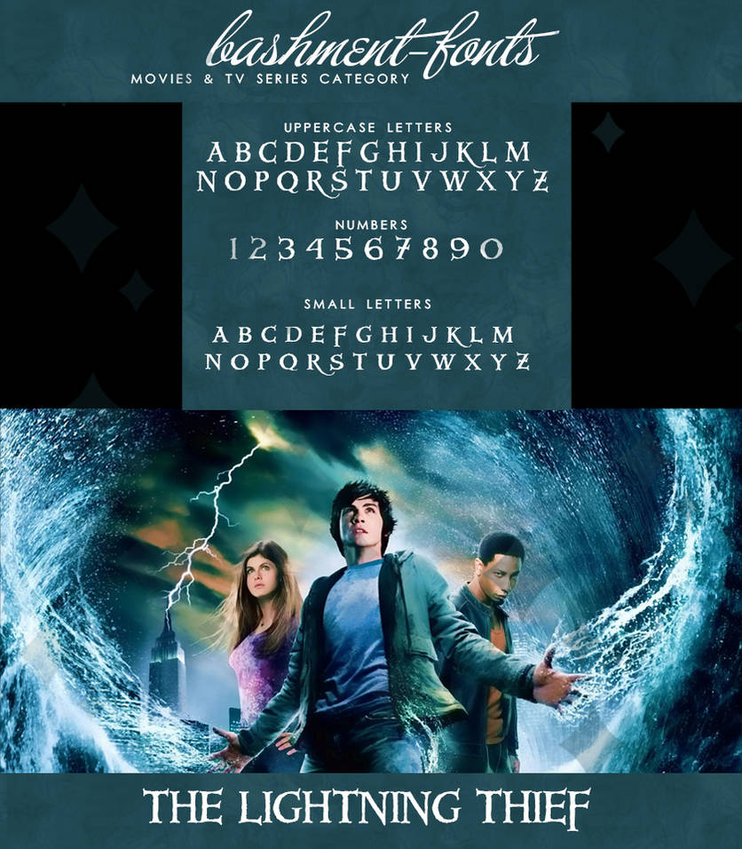 FONT 9 - THE LIGHTNING THIEF by Bashment-Fonts on DeviantArt