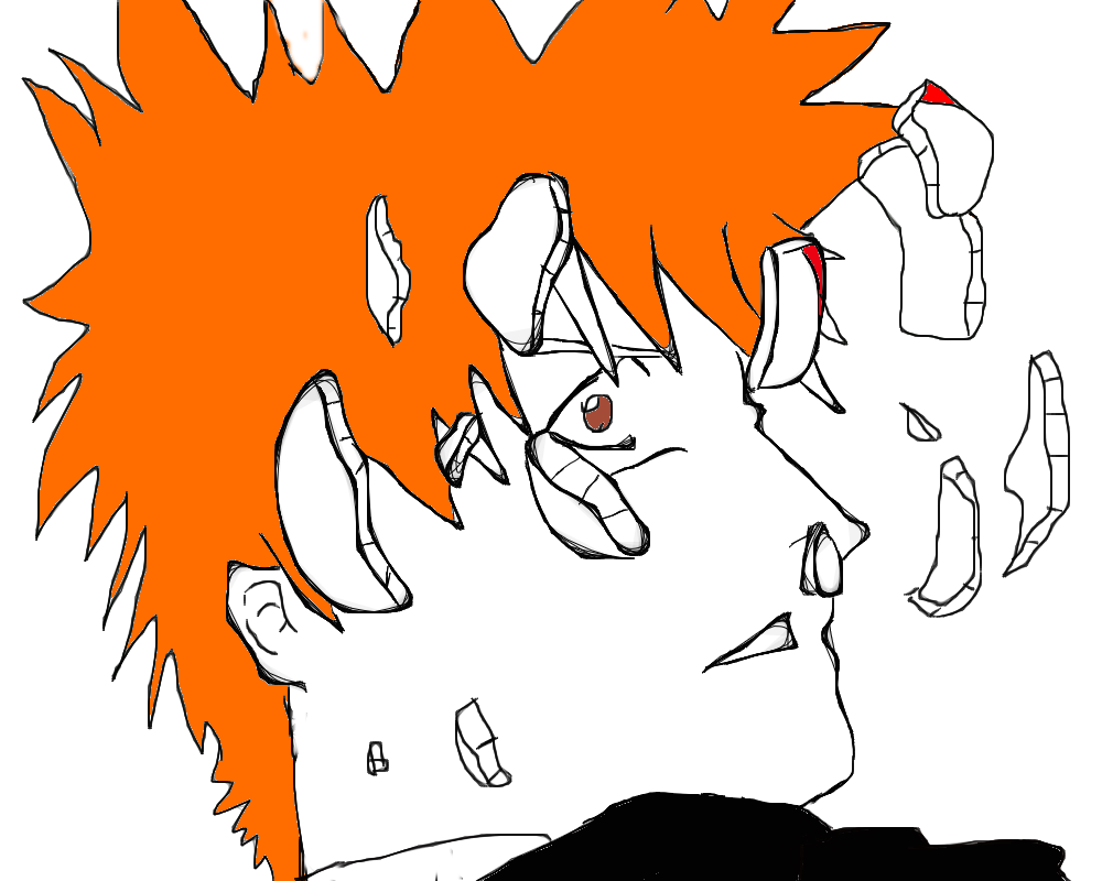 ichigo kurosaki with his mask broken by pwood98 on DeviantArt
