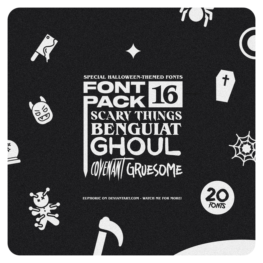 FONT PACK 16: HALLOWEEN SPECIAL by EUPH0R1C on DeviantArt