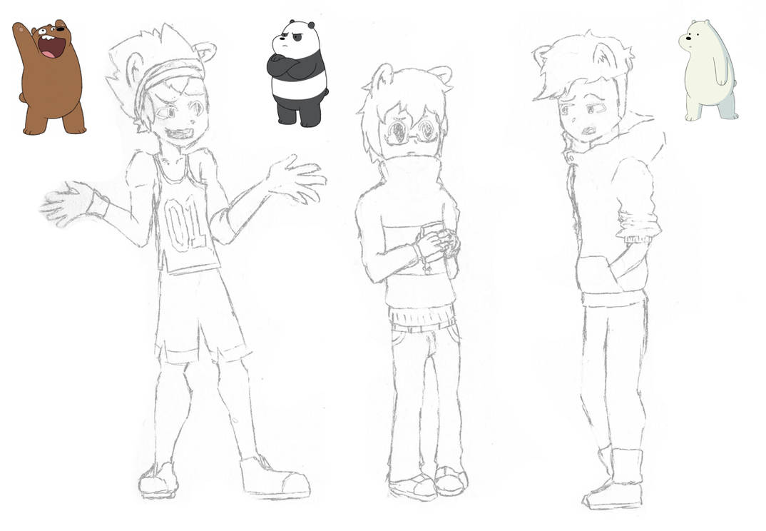 We Bare Bears Human Sketchs (WIP) by SacredNexus on DeviantArt