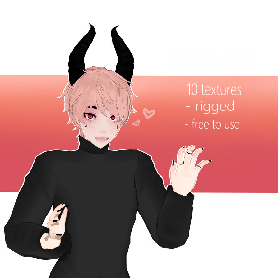 |mmd| demon horns by strawberry (download) by Movixel on DeviantArt