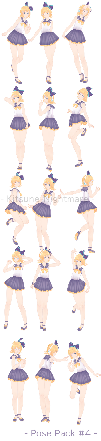[MMD] Pose Pack #4 - GIFT - DL - by KitsuneNoKiba on DeviantArt