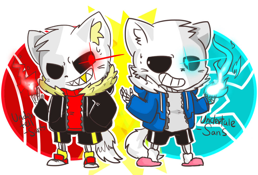 Undertale And Underfell Sans (neko) by AmBerDaCat on DeviantArt
