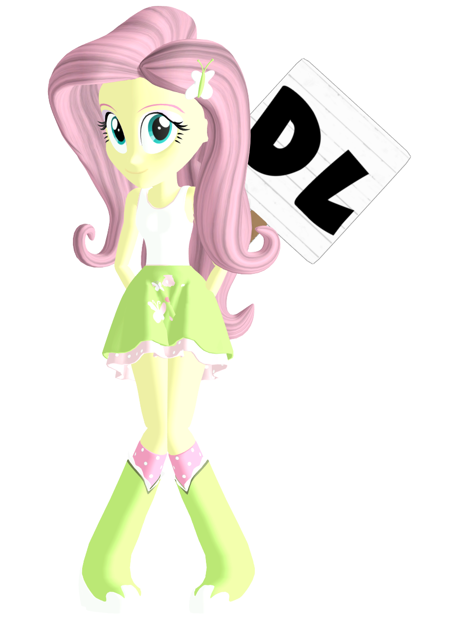 [MMD EQG] Fluttershy (Model DL) by KarloHabagatStudios on DeviantArt