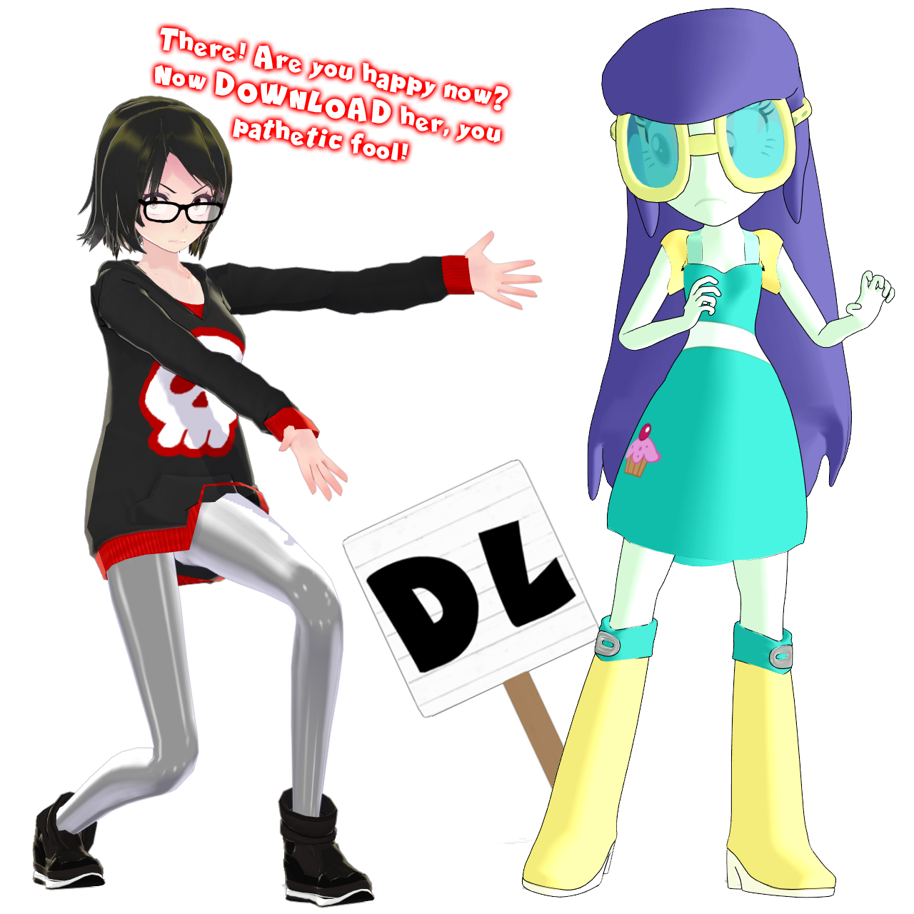 [MMD EQG] Blueberry Cake (w Glasses bone) (DL) by Karlo-Habagat on ...