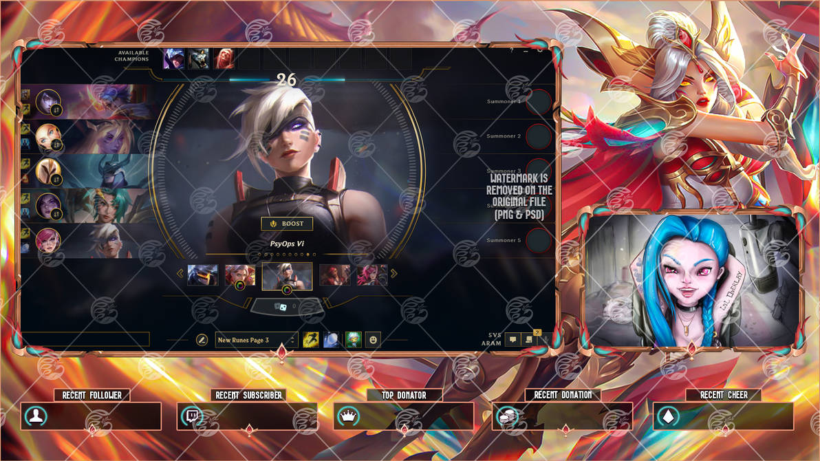 Brave Phoenix Xayah P E - Lobby-Overlay by LoL-Overlays on DeviantArt