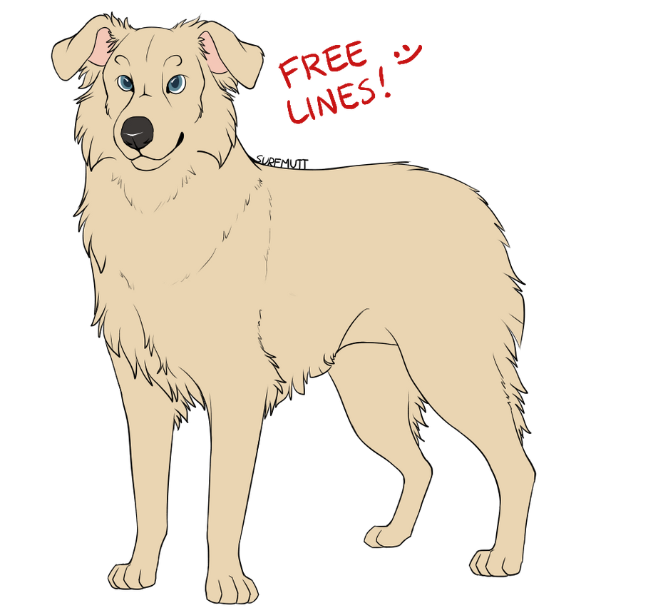 FREE: Australian Shepherd lineart by SurfMutt on DeviantArt