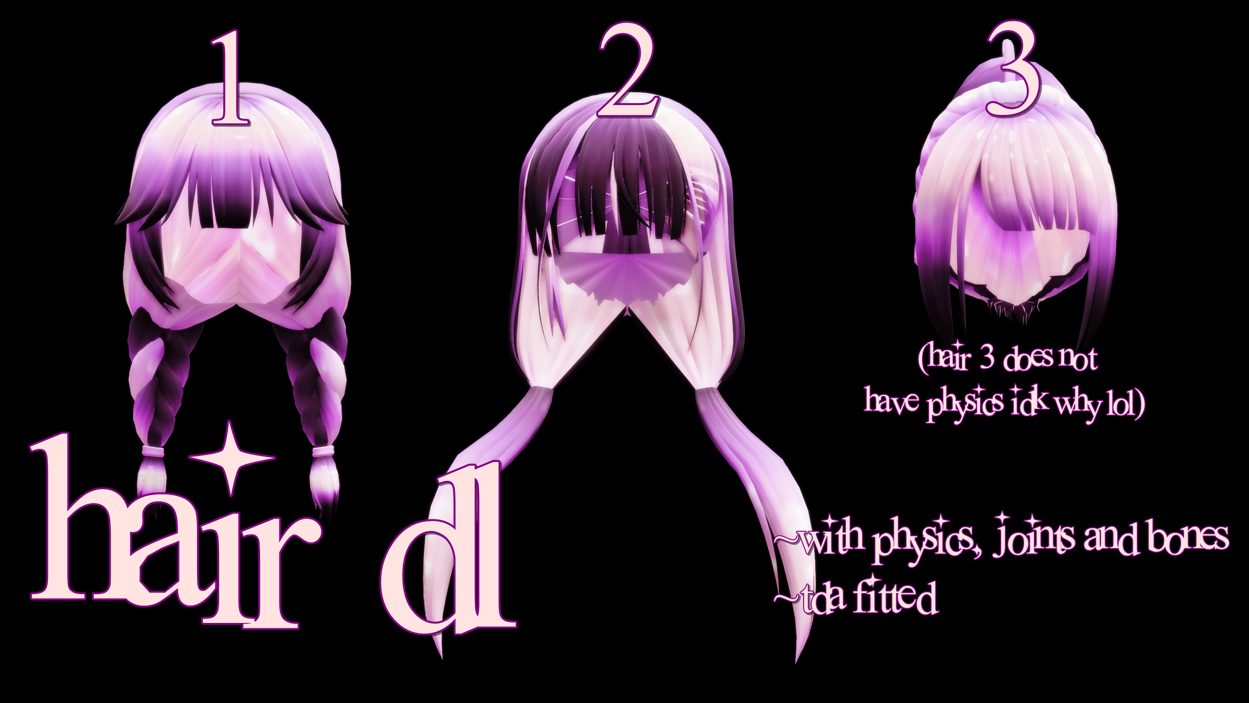 mmd - tda fitted hair dl by nikolai6666 on DeviantArt