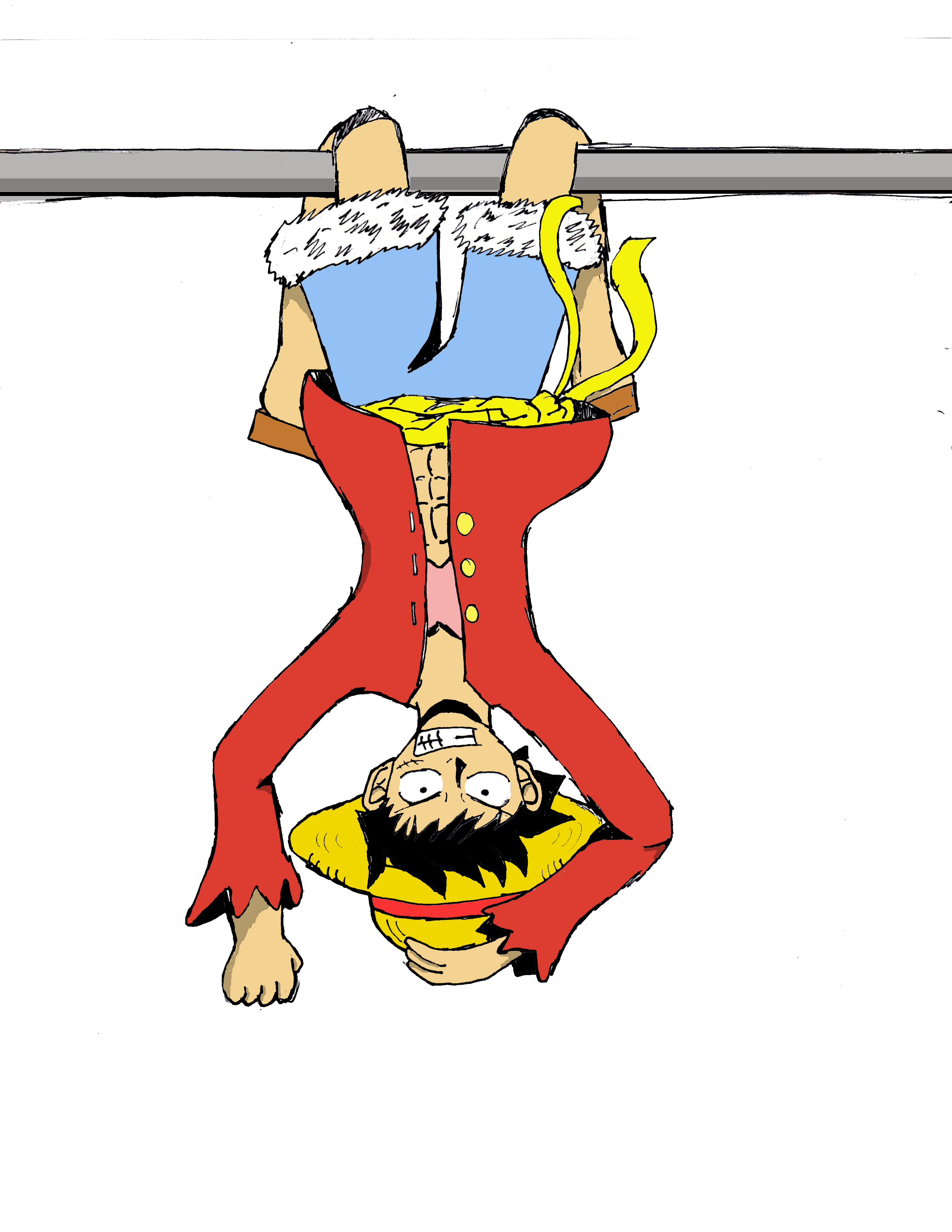 Luffy-Hanging by Whatzituya2 on DeviantArt