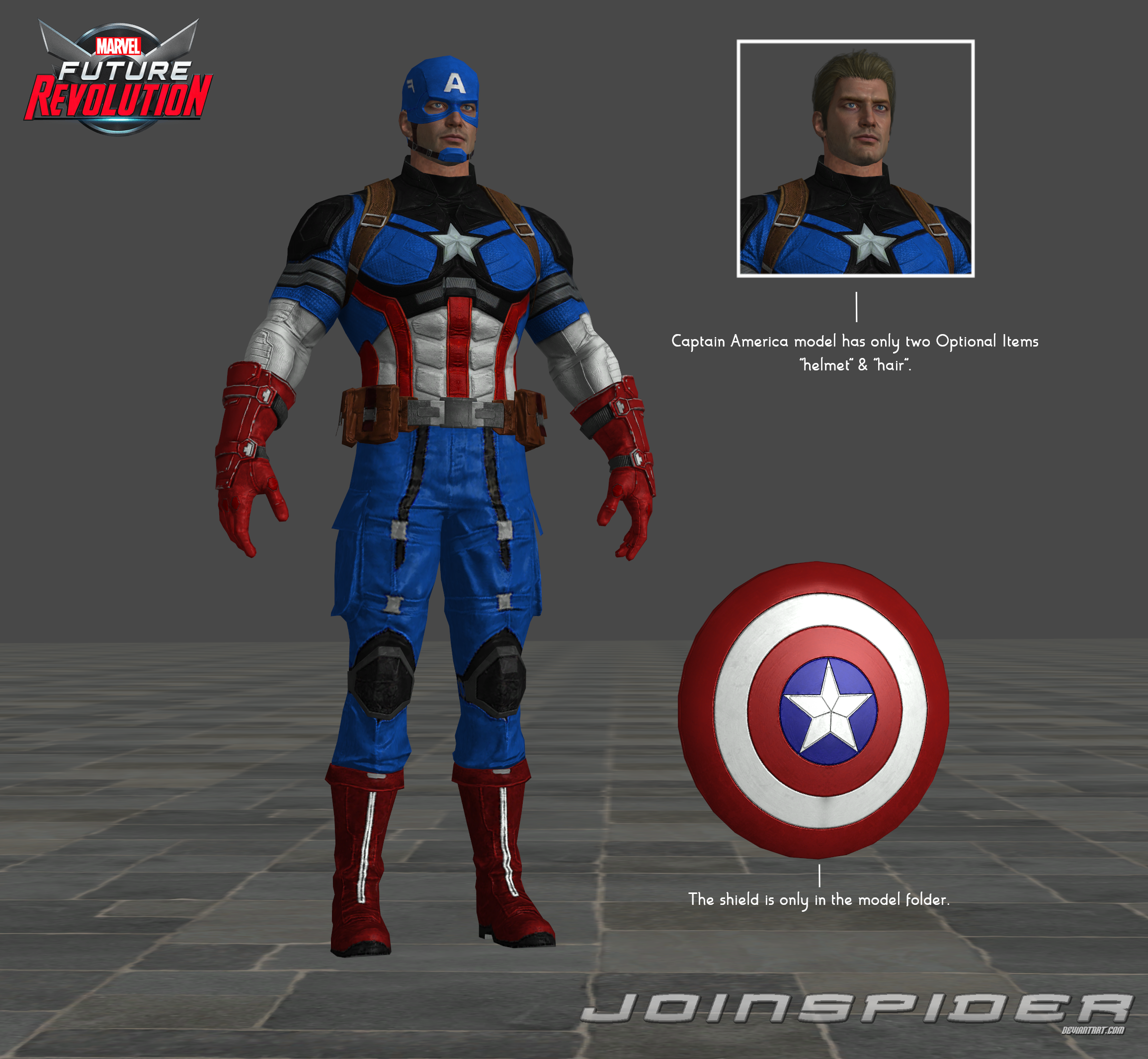 DL XPS Models: Captain America (Default) - MFR by JoinSpider on DeviantArt