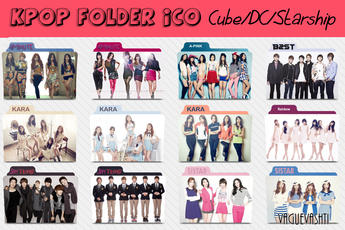 KPOP Folder Icons - DSP CUBE STARSHIP (Pack) by vaguevashti on DeviantArt