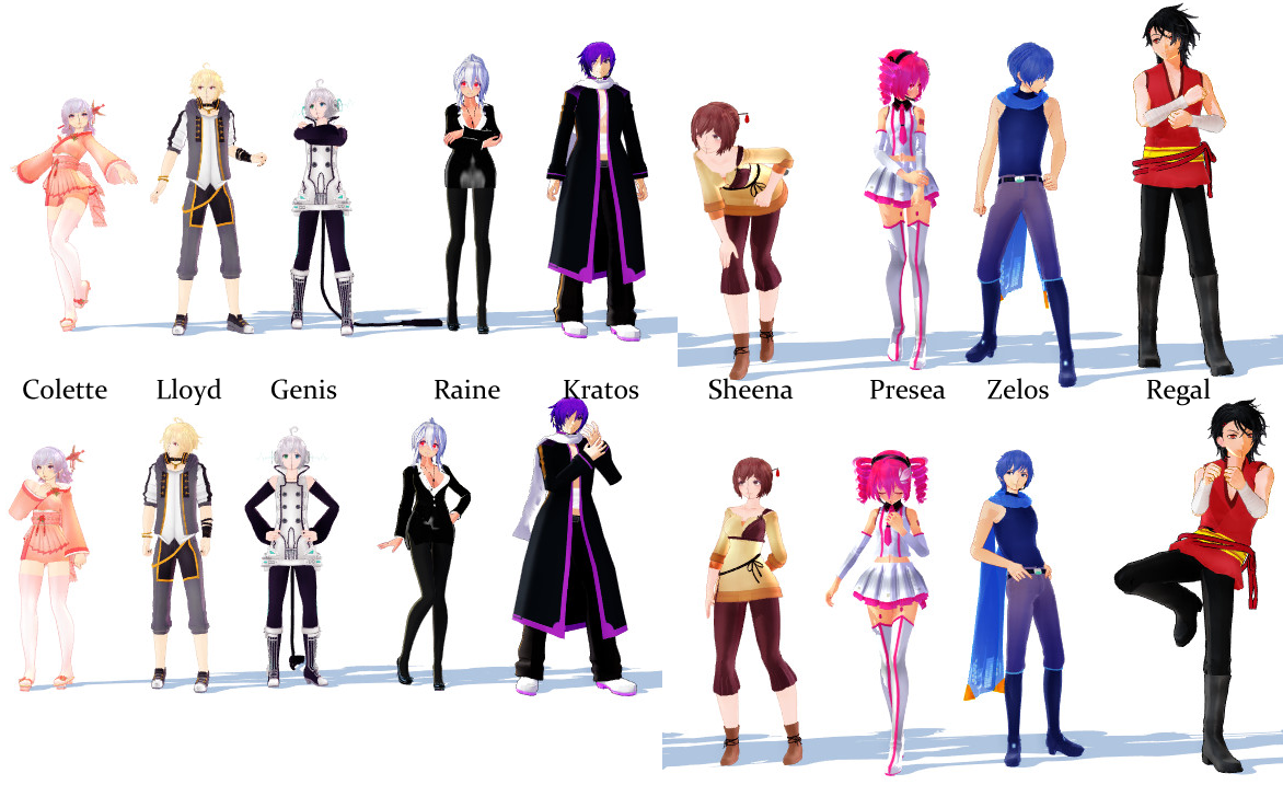 MMD Pose DL: Tales of Symphonia Character Poses by JessTalksAlot on ...