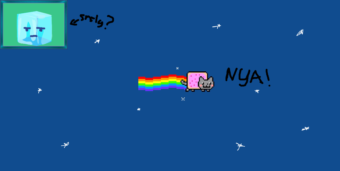 reacting to NYAN CAT by Derpy-Ice-Cube on DeviantArt