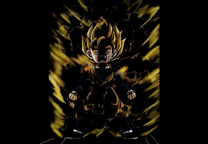 goten unleashes his powers!!! by XDlejenderyninjaDX on DeviantArt