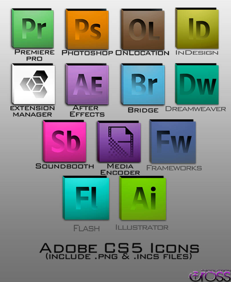 Adobe CS5 icon pack by CrossProduction on DeviantArt