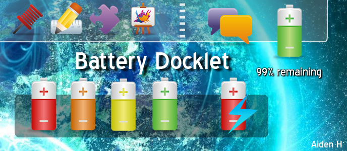 Battery Docklet for ObjectDock by aidenh on DeviantArt
