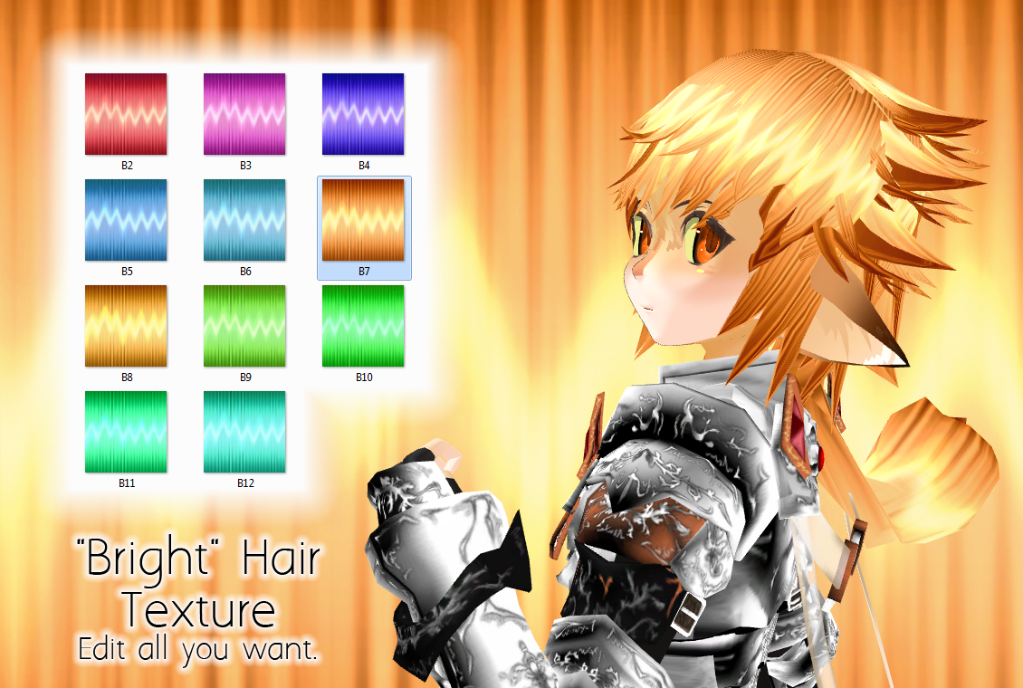 Bright Hair -MMD Texture- by PiosanK on DeviantArt