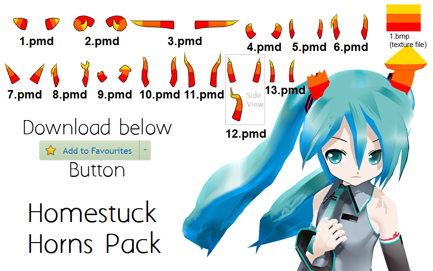 MMD DOWNLOAD - Homestuck Horn Pack by PiosanK on DeviantArt