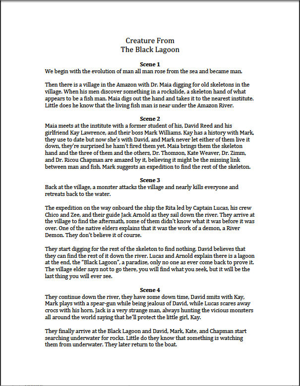 Creature From The Black Lagoon Treatment My Remake by WeylandYutaniCorp ...