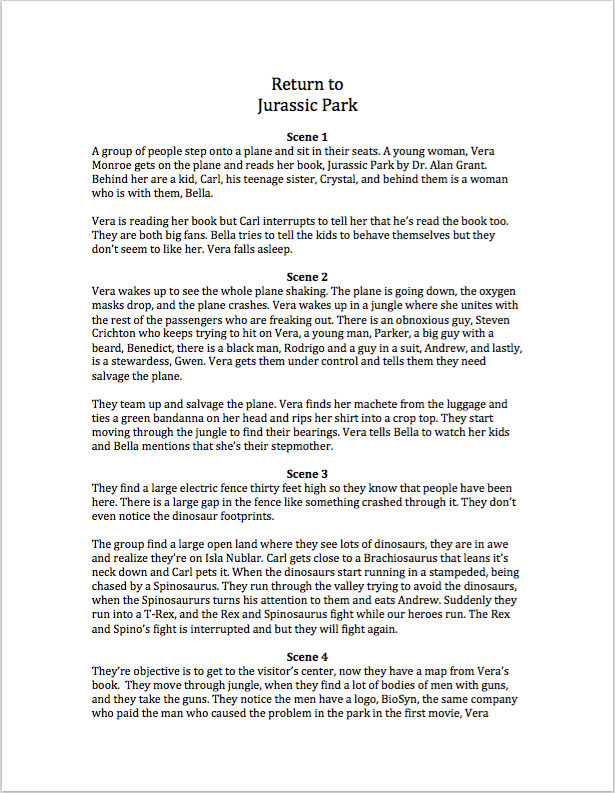 Return to Jurassic Park Treatment by WeylandYutaniCorp on DeviantArt