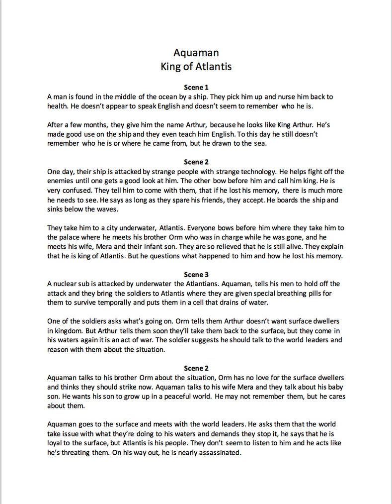 Aquaman King of Atlantis Treatment by WeylandYutaniCorp on DeviantArt