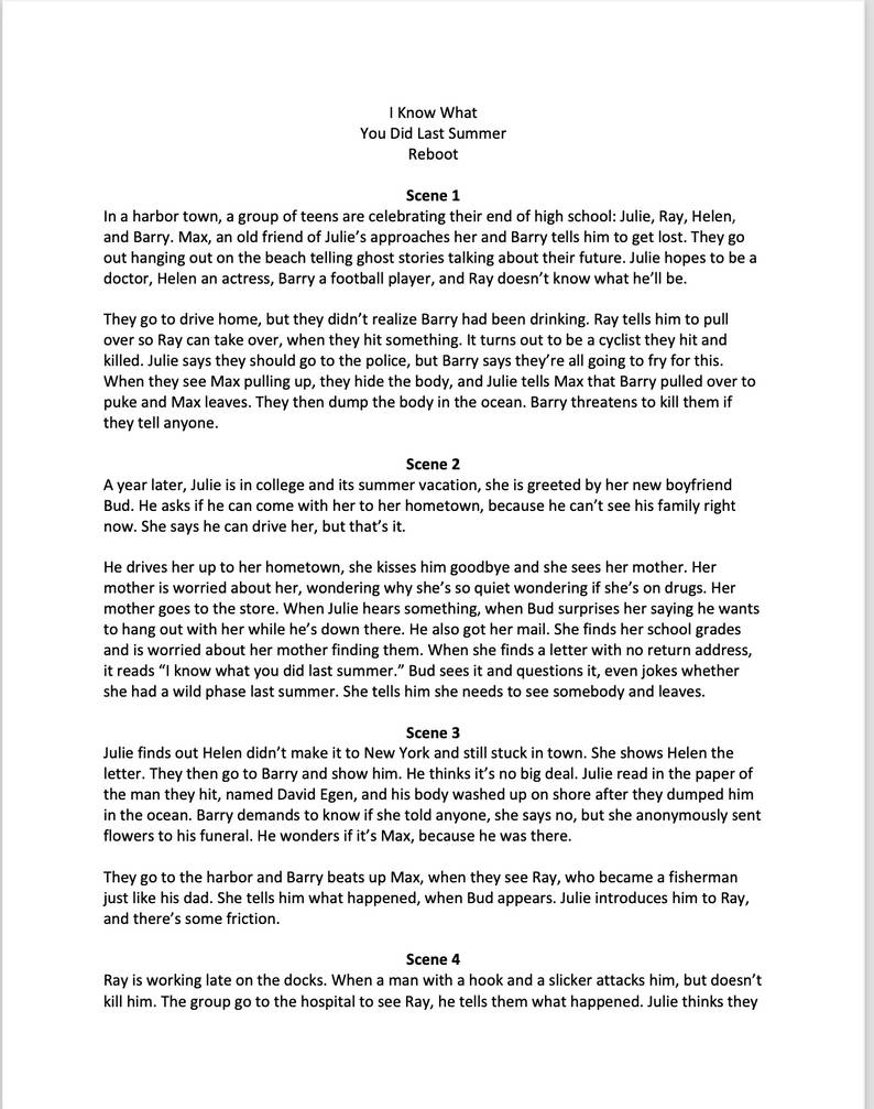 I Know What You Did Last Summer Reboot Treatment by WeylandYutaniCorp ...