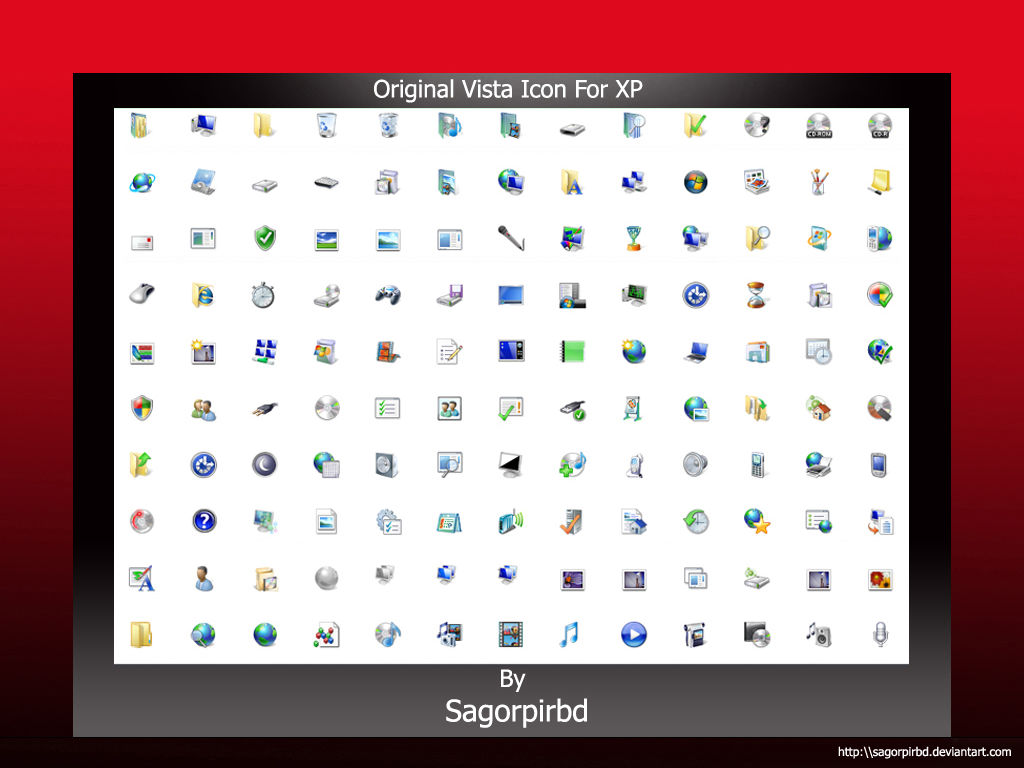 Vista Icons For XP by sagorpirbd on DeviantArt