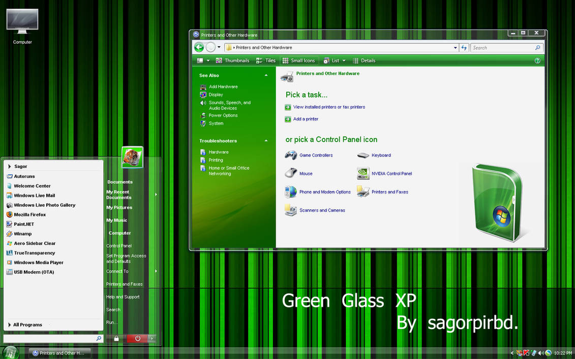 Green Glass XP by sagorpirbd on DeviantArt