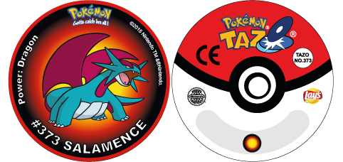 373 Salamence Pokemon Tazos Vector Drawing by tekserkan on DeviantArt
