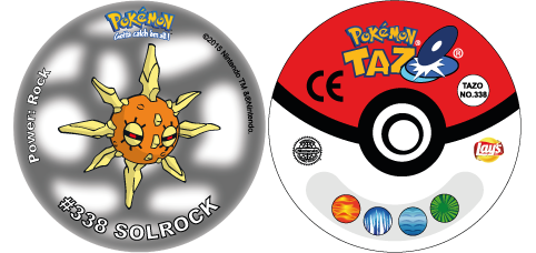 338 Solrock Pokemon Tazos Vector Drawing by tekserkan on DeviantArt