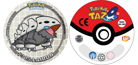 305 Lairon Pokemon Tazos Vector Drawing by tekserkan on DeviantArt