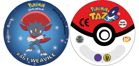 461 Weavile Pokemon Tazos Vector Drawing by tekserkan on DeviantArt
