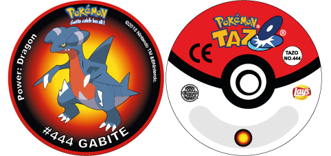 444 Gabite Pokemon Tazos Vector Drawing by tekserkan on DeviantArt