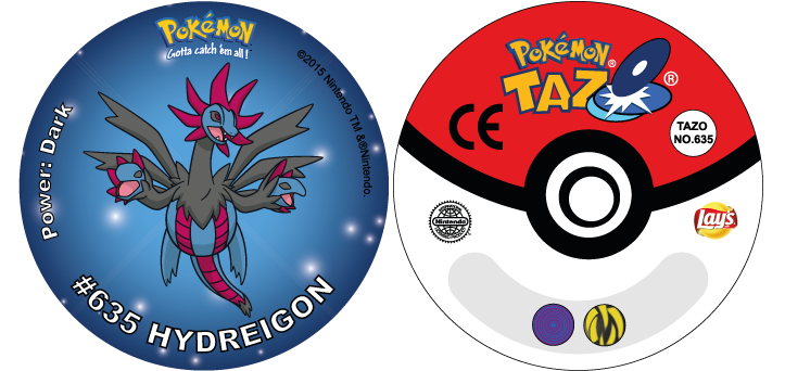 635 Hydreigon Pokemon Tazos Vector Drawing by tekserkan on DeviantArt