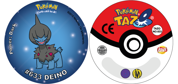 633 Deino Pokemon Tazos Vector Drawing by tekserkan on DeviantArt
