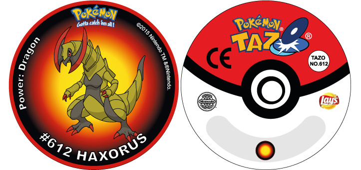 612 Haxorus Pokemon Tazos Vector Drawing by tekserkan on DeviantArt