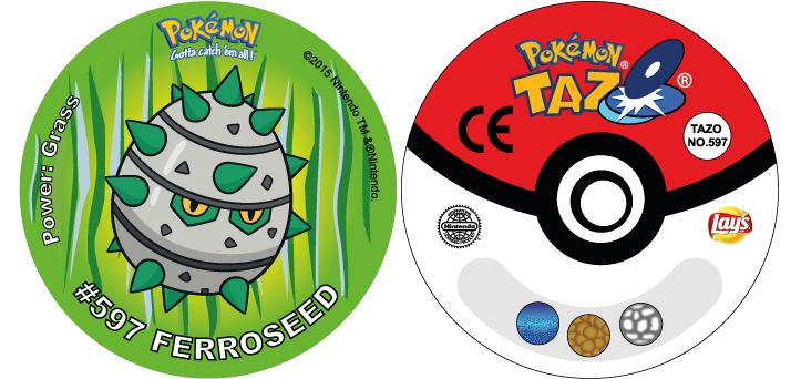 597 Ferroseed Pokemon Tazos Vector Drawing by tekserkan on DeviantArt